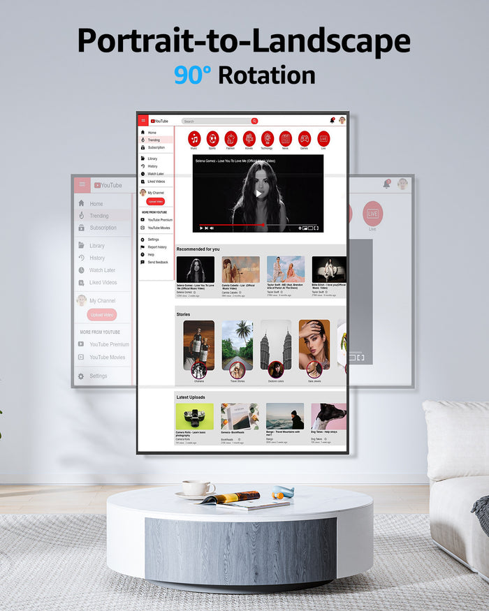 MOUNTUP Ultra-Slim & Rotating TV Wall Mount for Samsung The Frame/Neo