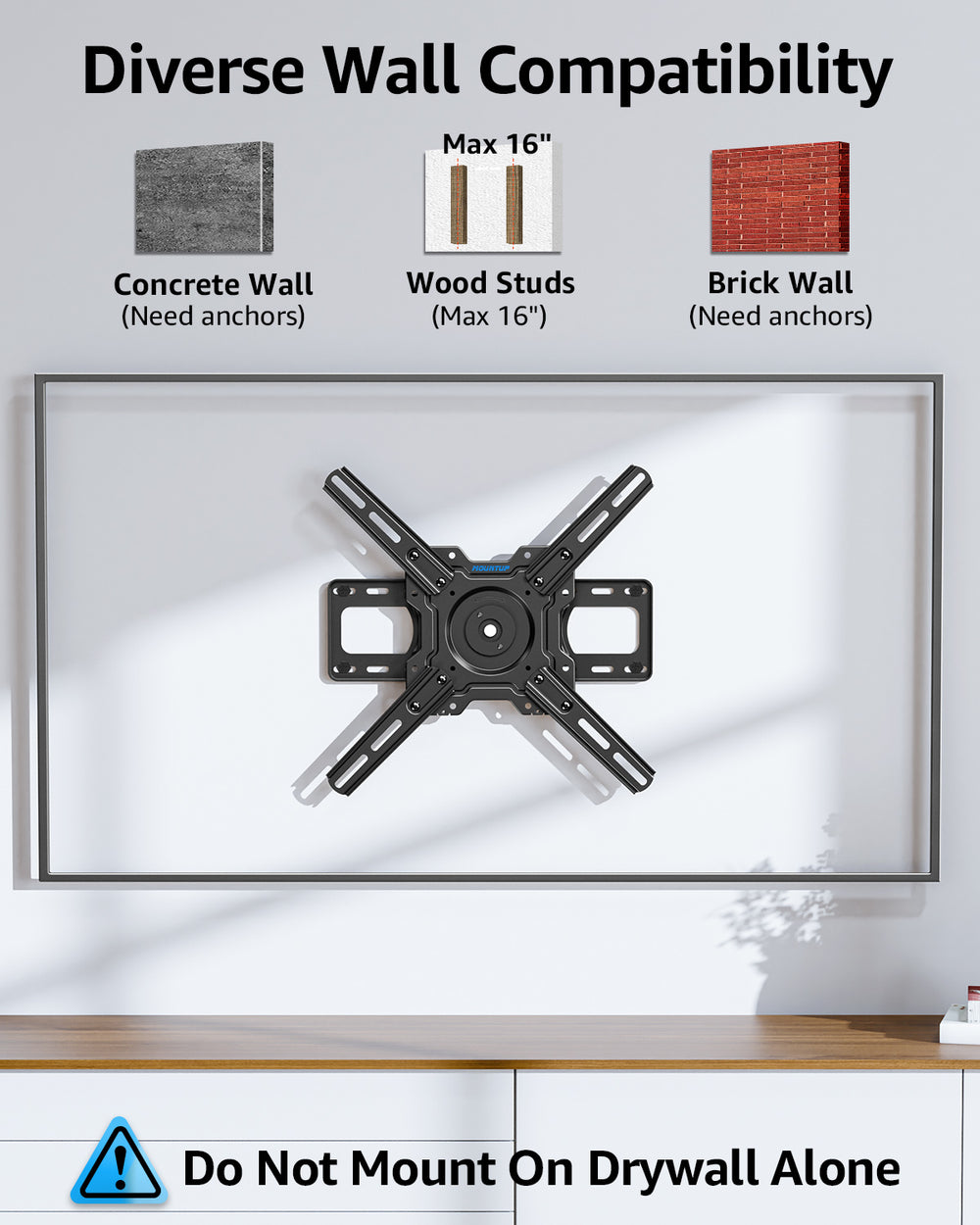 MOUNTUP Ultra-Slim & Rotating TV Wall Mount for Samsung The Frame/Neo