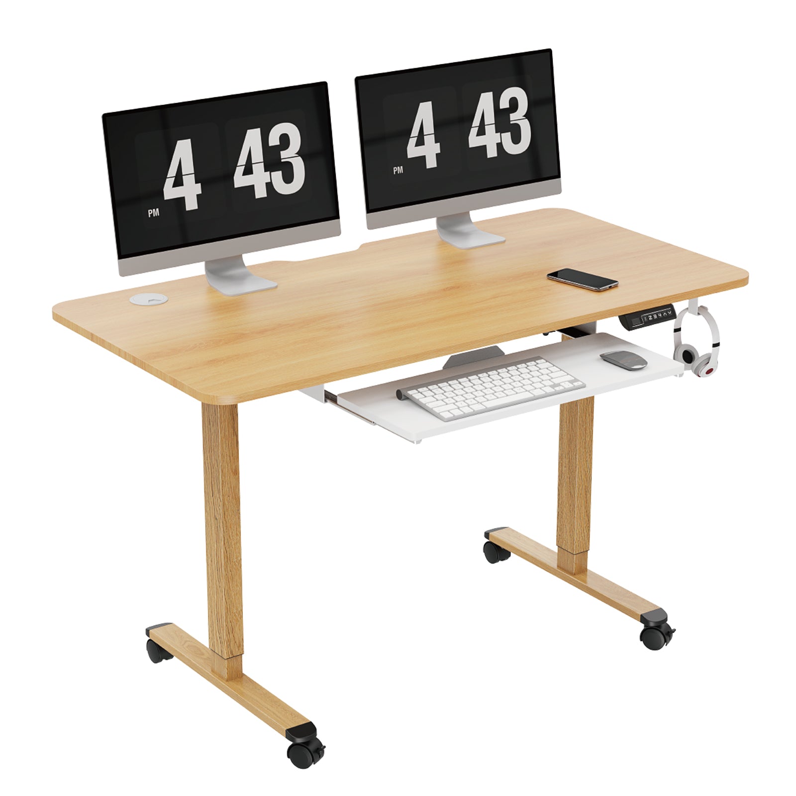 Standing Desk Height Adjustable Electric Computer Sit Stand Desk Offic ...