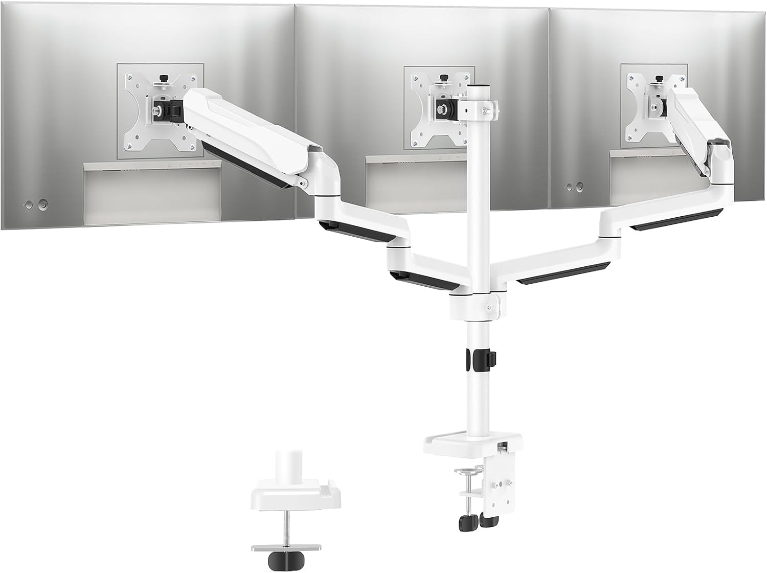 MOUNTUP Triple Monitor Stand Mount - 3 Monitors Desk Mount for Compute