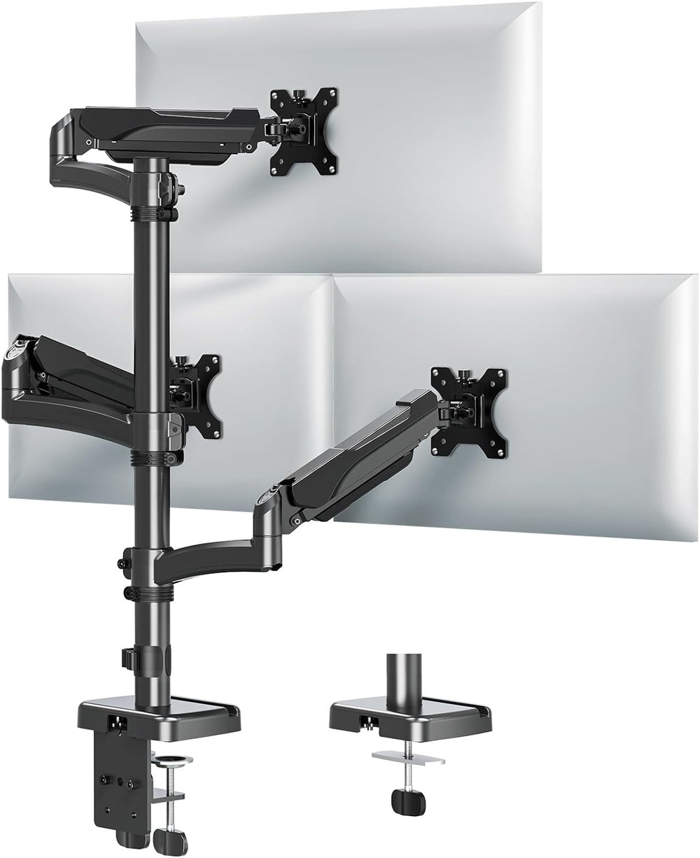 Full Motion Triple Monitor Desk Mount for Max 32'' Monitors MU6013A ...