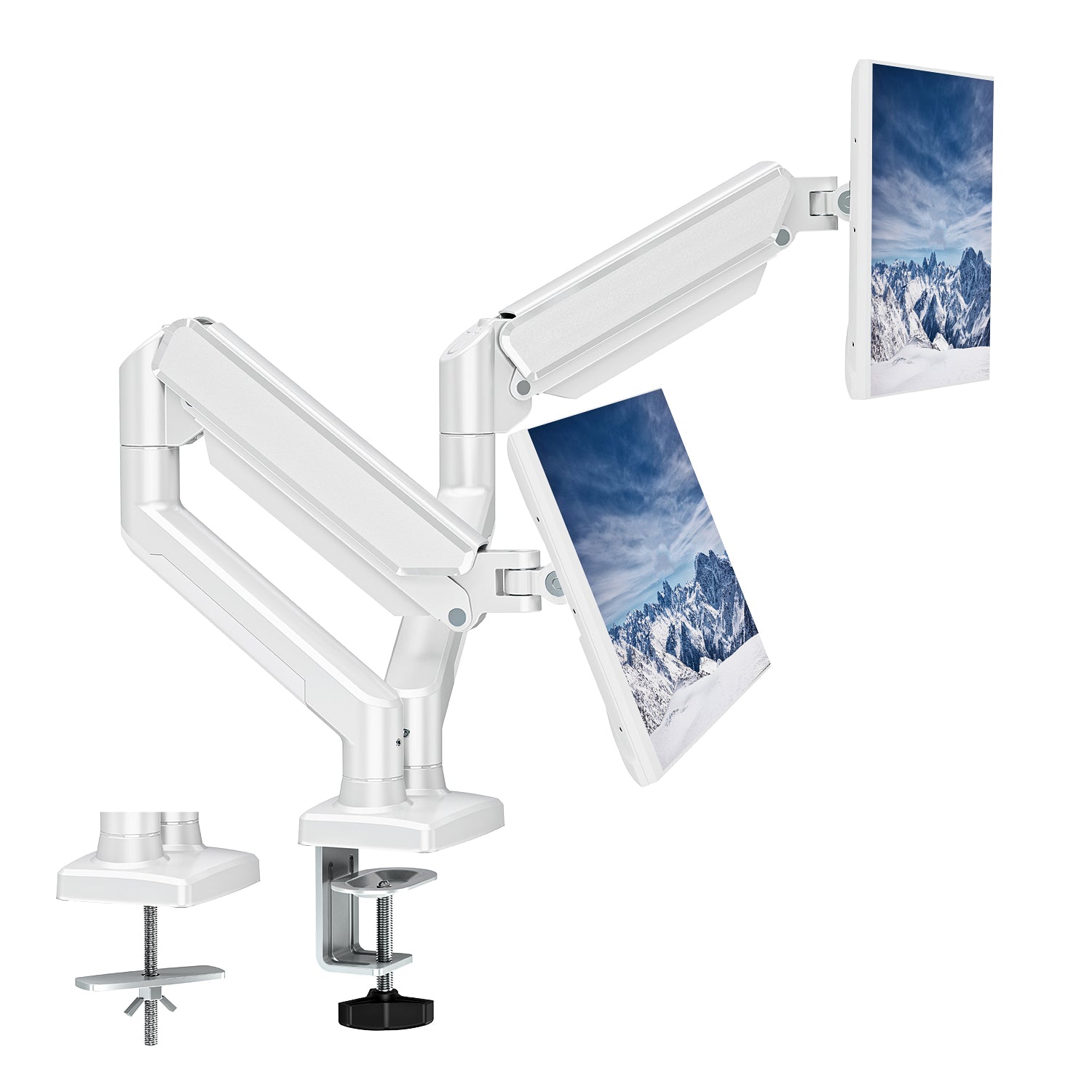 Dual Monitor Desk Mount Gas Spring Monitor Arm - MOUNTUP