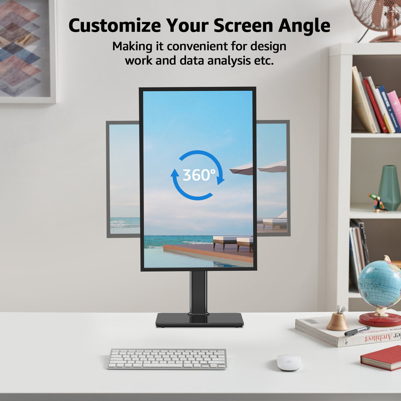 Vertical Dual Monitor Stand for 13"-42'' Monitors MU1005 – MOUNTUP