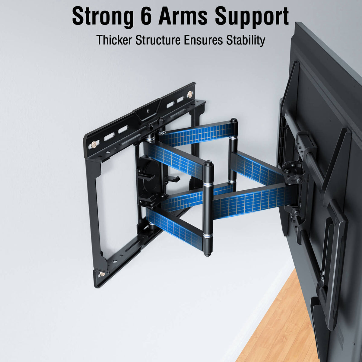 Full Motion TV Wall Mount For 37-82 inch TVs - MOUNTUP