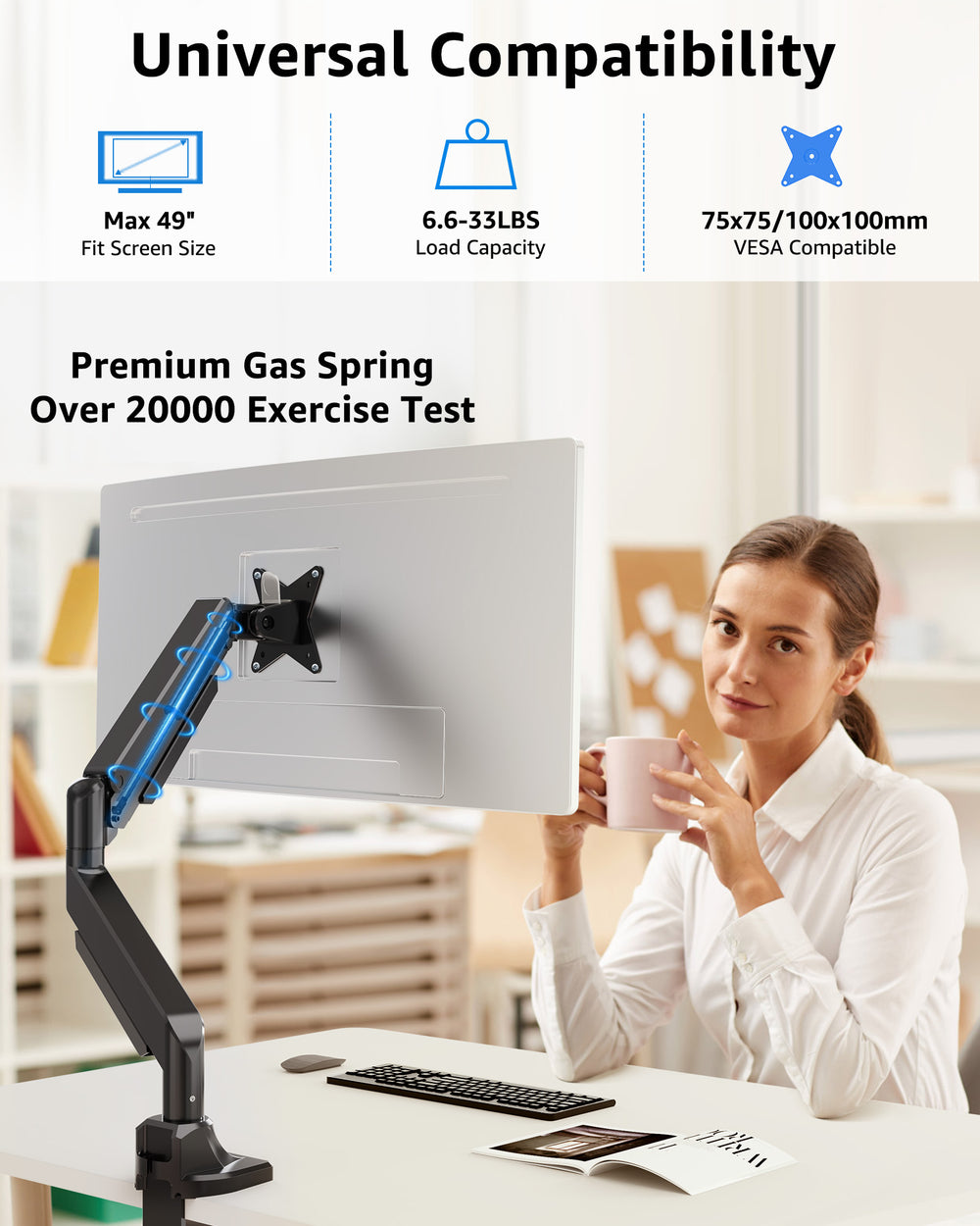 Single Monitor Ultrawide Desk Mount for 19"-49" Monitors MU7011 – MOUNTUP