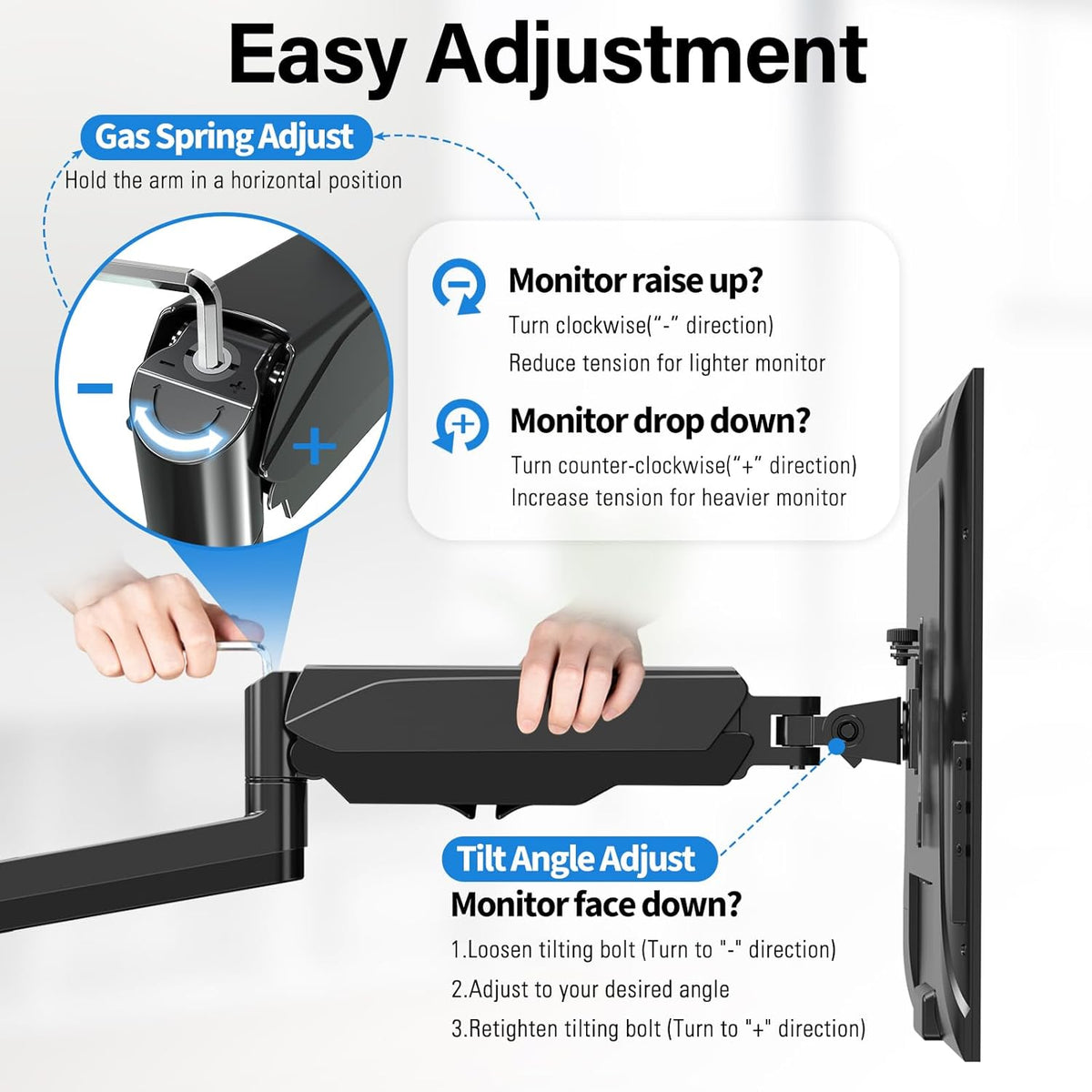 Single Monitor Wall Mount for 17" -35'' Monitors MU2009 – MOUNTUP