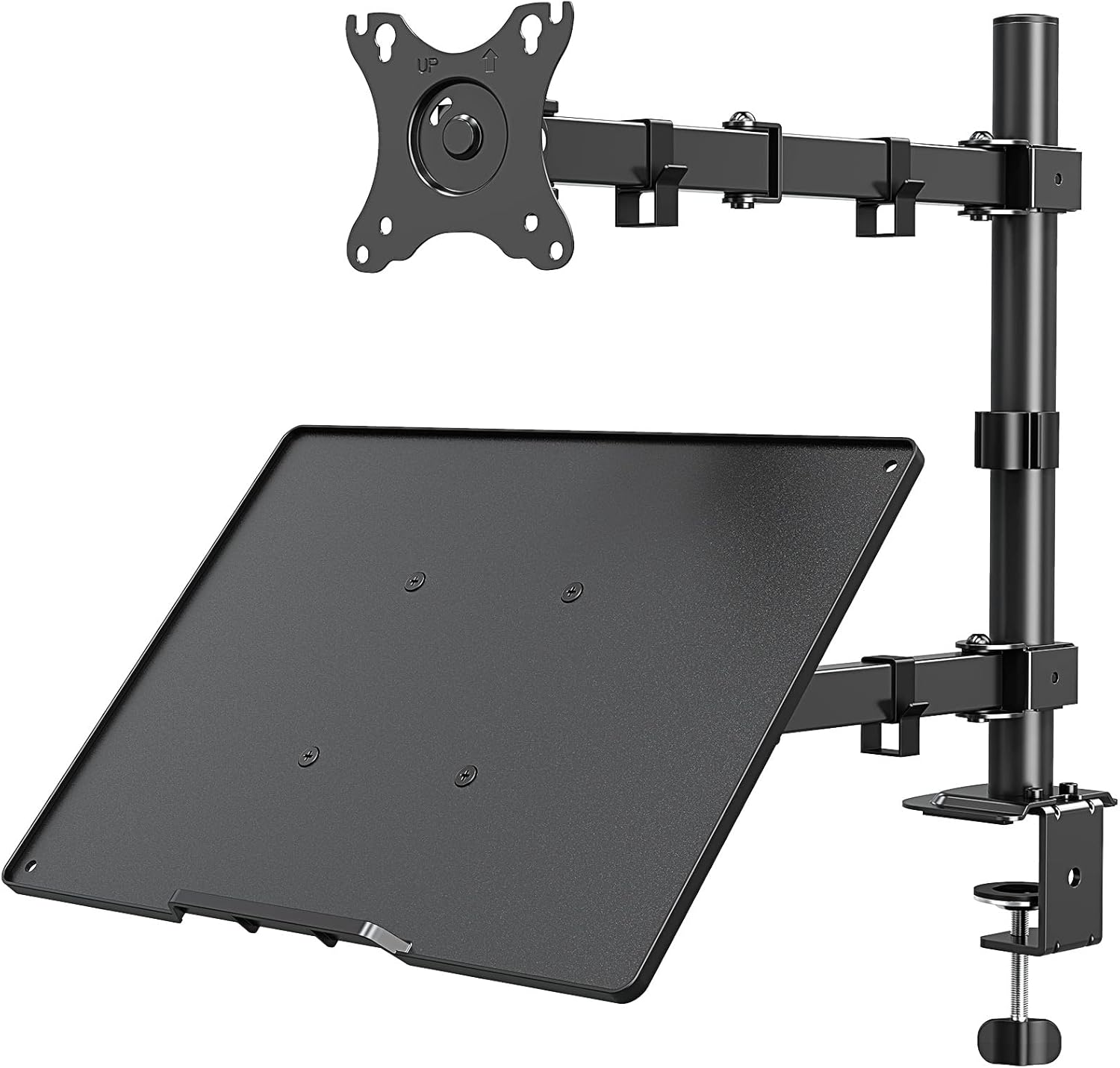 Monitor Mount with Laptop Tray for 13''-27'' Monitors Laptop Mount for ...