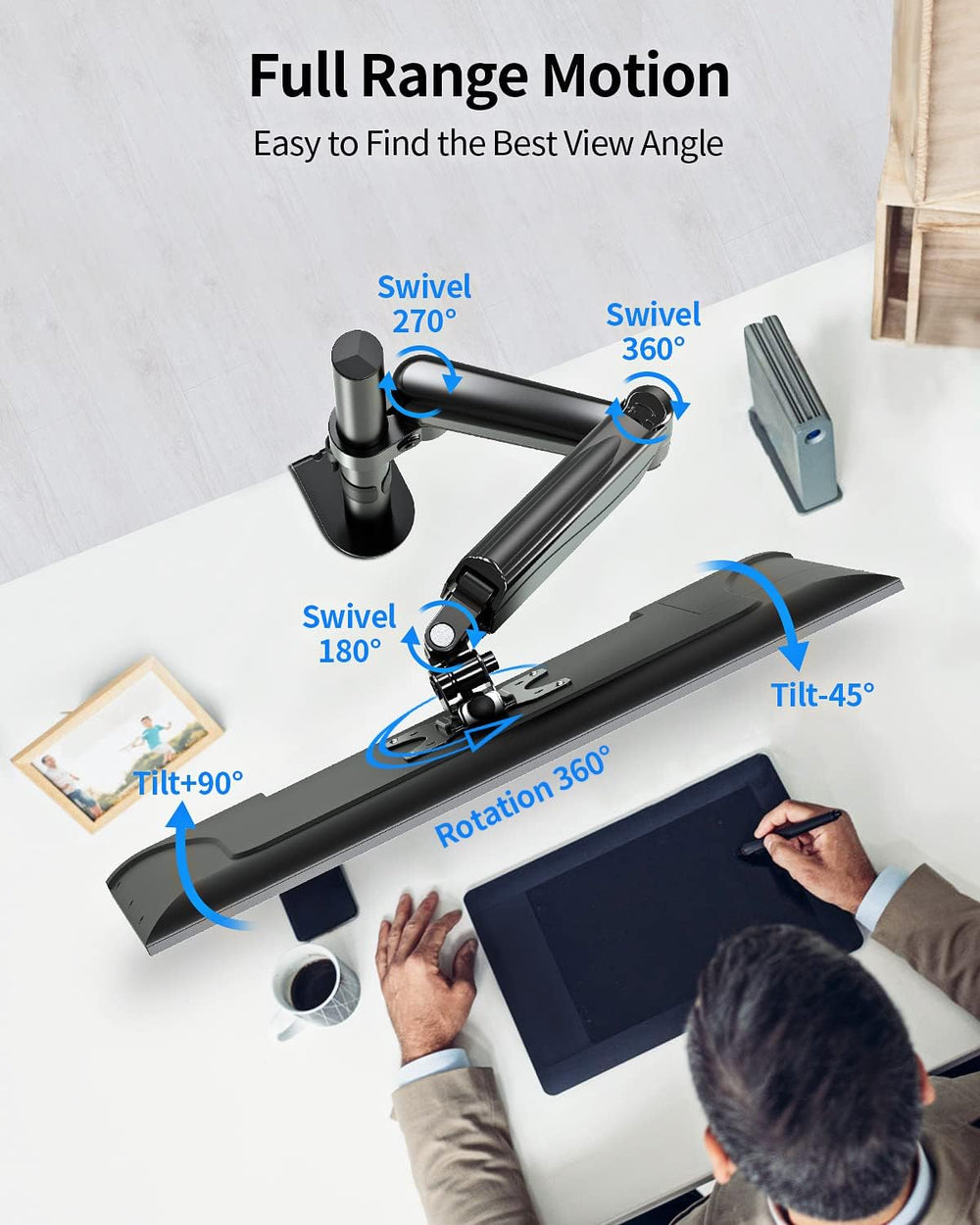 MOUNTUP Single Monitor Desk Mount for 13''-35'' Monitors MU6005
