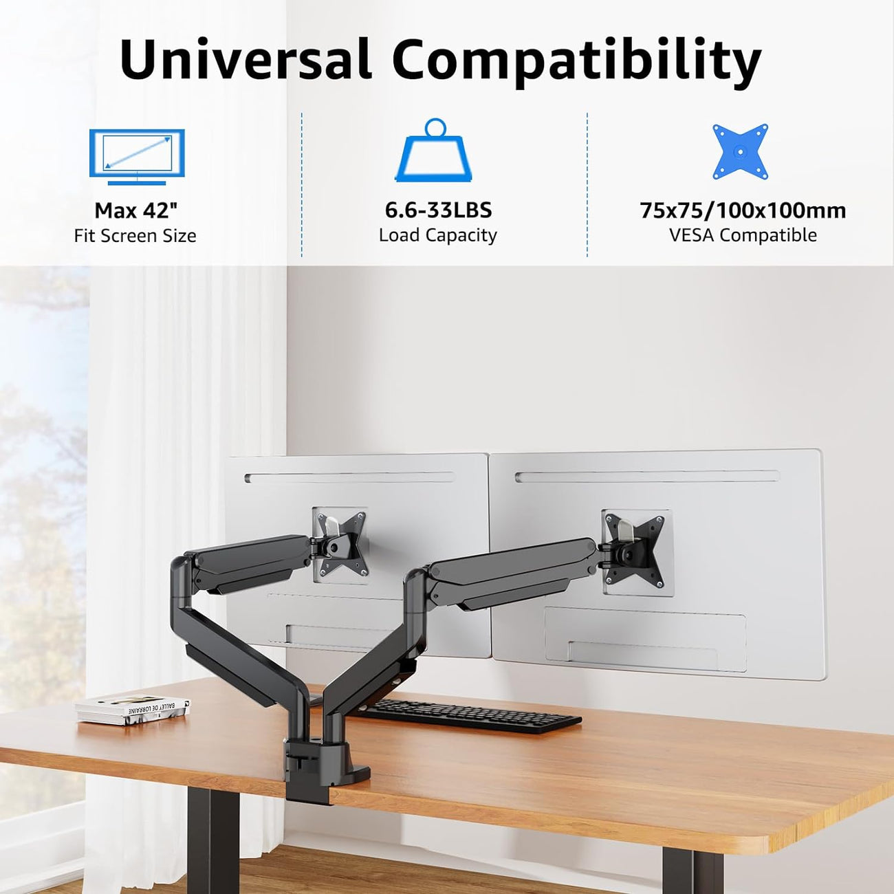 Dual Monitor Ultrawide Desk Mount for 17"-42'' Monitors MU7012 – MOUNTUP