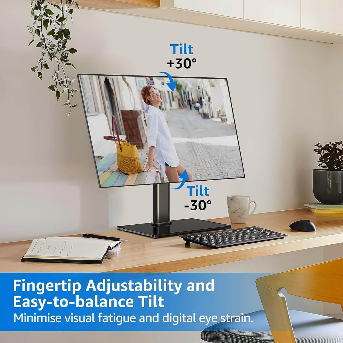MOUNTUP Single Monitor Desk Stand for 13''-32’’ Monitors MU1003