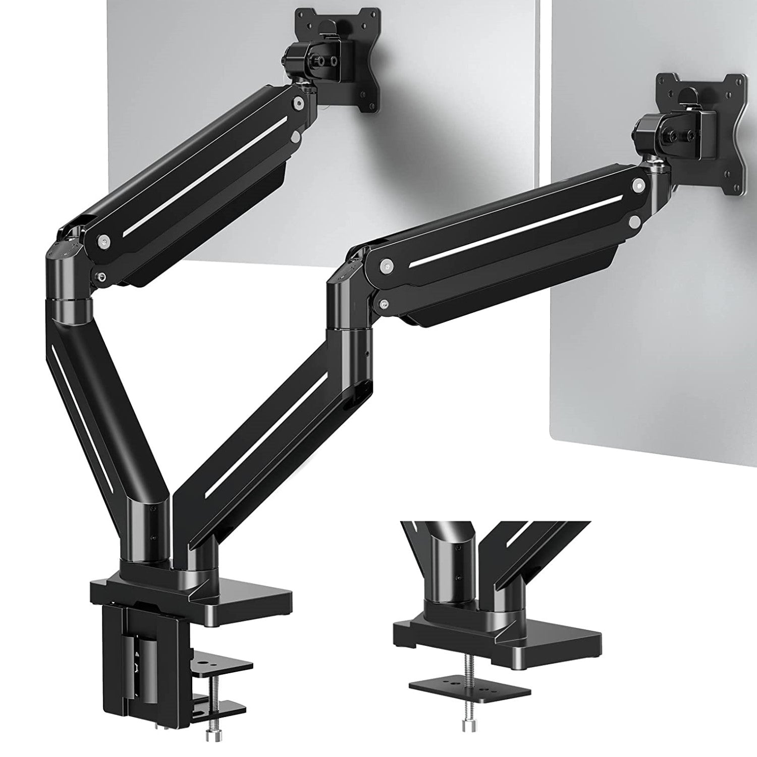 Dual Heavy Duty Long Monitor Arm for 13-42 inch Screen - MOUNTUP