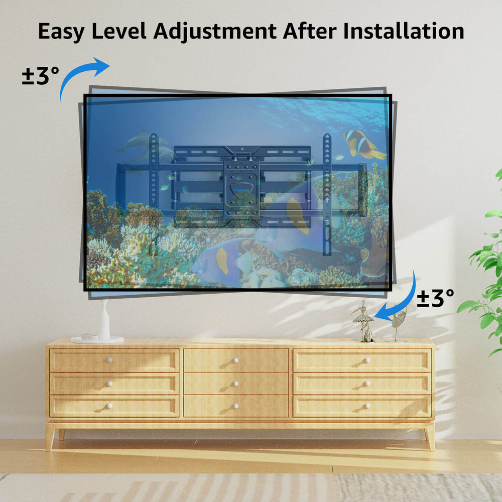 Full Motion TV Wall Mount For 37-82 inch TVs - MOUNTUP