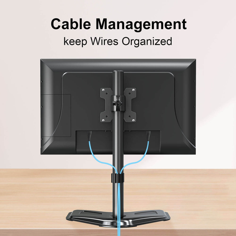 Single Monitor Desk Stand Height Adjustable Monitor Mount - MOUNTUP