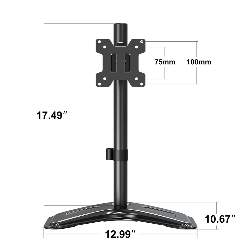 Single Monitor Desk Stand Height Adjustable Monitor Mount - MOUNTUP