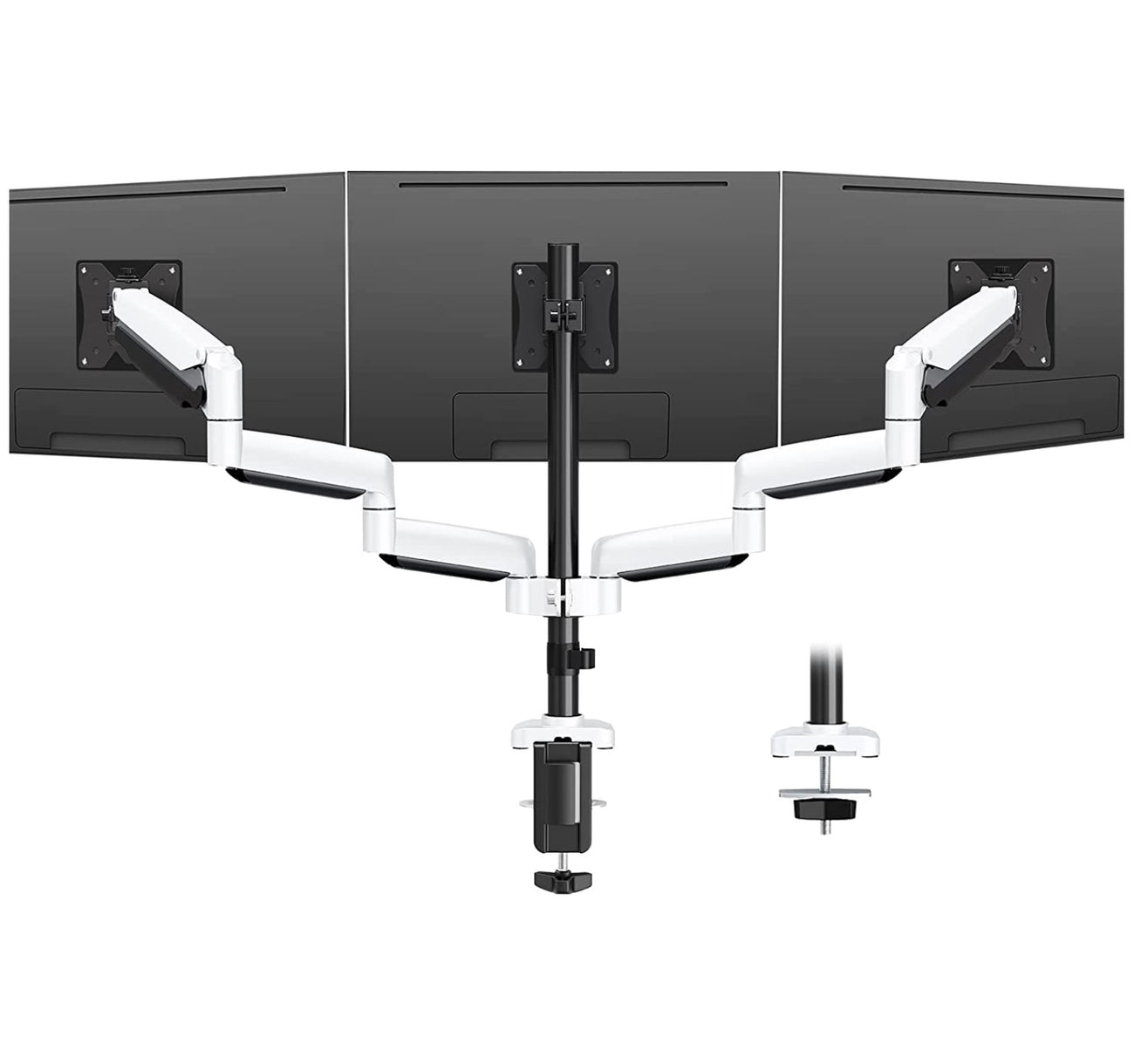 Triple Monitor Stand for Mounting 3 Monitors 32 inch to Desk- MOUNTUP